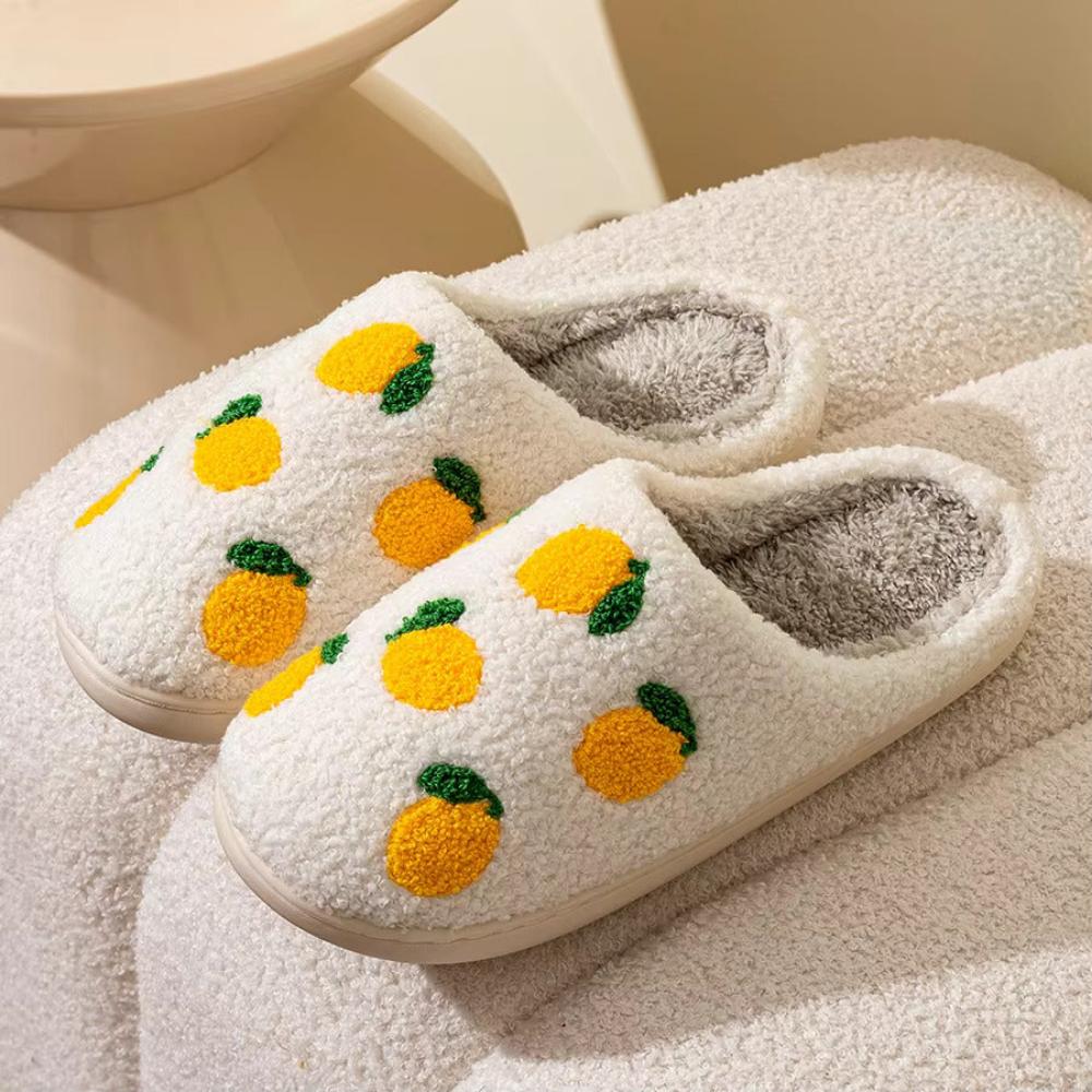 Lemon Slippers | Cosy Kawaii Lemon Fruit Slippers Trendy Gift – Mochi Mart